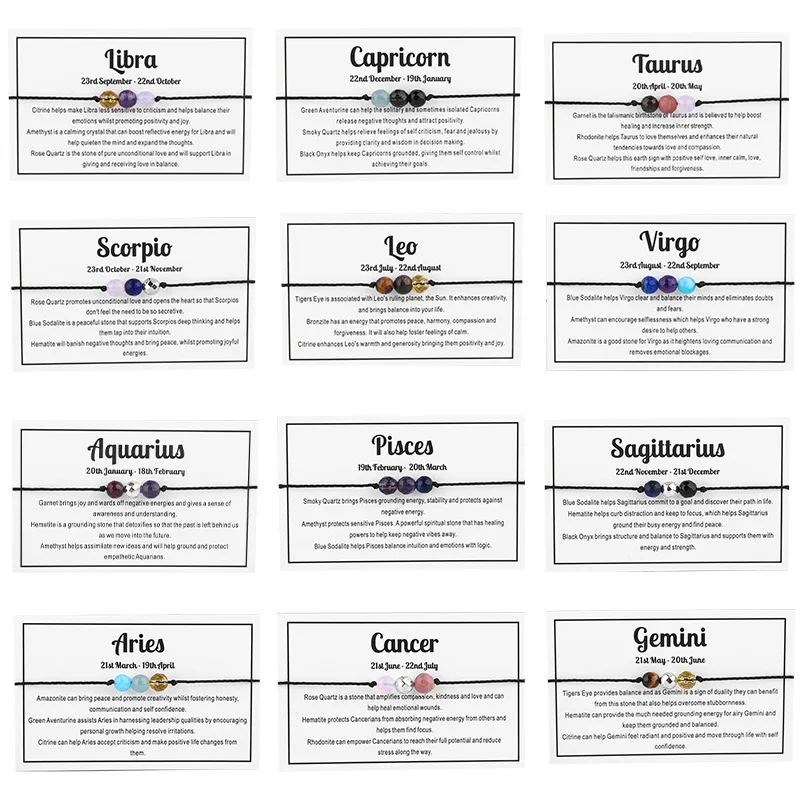 12-Zodiac-Signs-Constellation-Stone-Bead-Bracelet-for-Women-Men ...