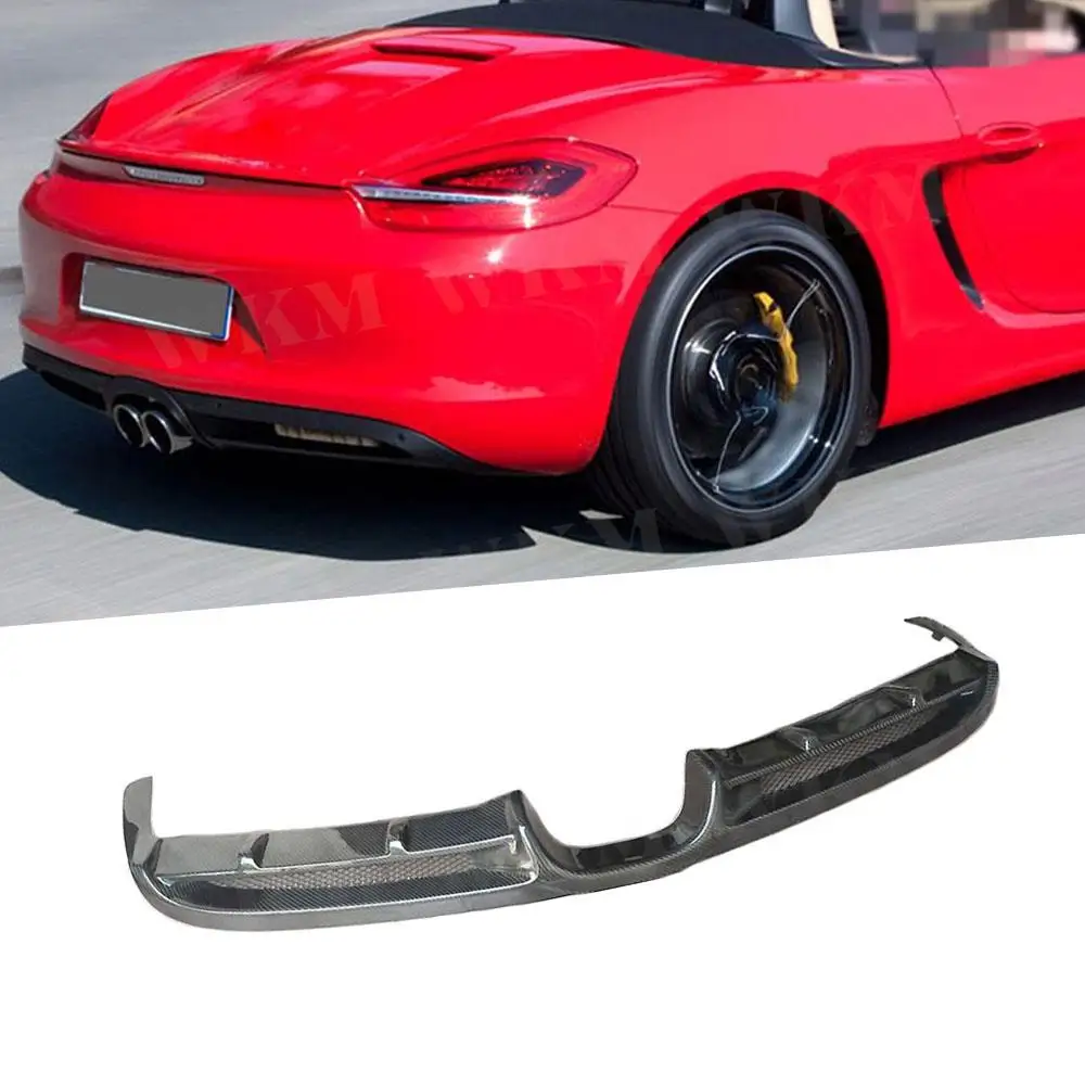 Real-Carbon-Fiber-Rear-Trunk-Lip-Splitters-Bumper-Diffuser-Protector ...