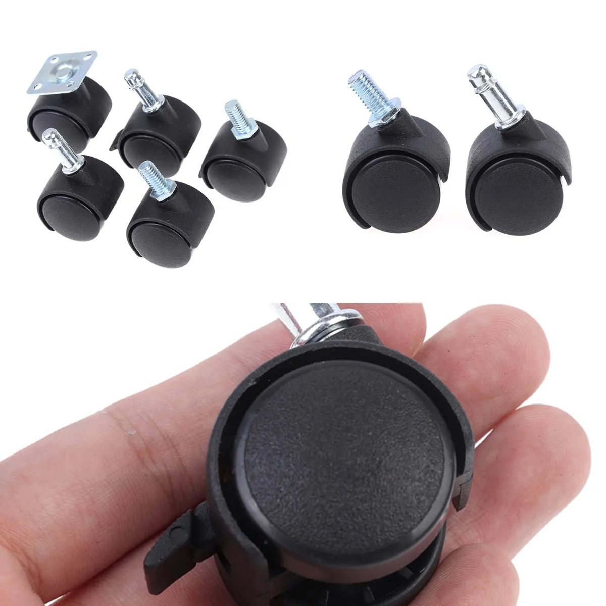 4Pcs-30mm-Chair-Wheel-Furniture-Caster-Swivel-Castor-Brake-Wheel ...