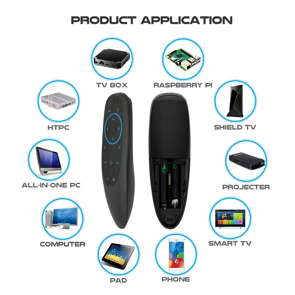 Air Mouse TV Remote Control Battery Powered Bluetooth compatible ...