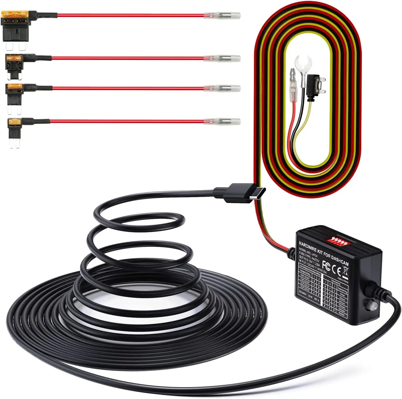 Vantrue-3-Lead-Acc-Hardwire-Kit-for-Dash-Cam-5-Low-Voltage-Protection ...