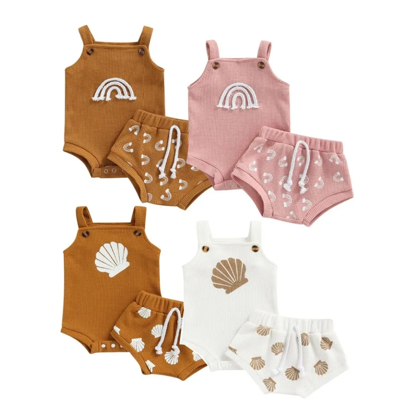 Baby Summer Clothing Sets 0-18M Toddler Infant Boys Girls Shell Print ...