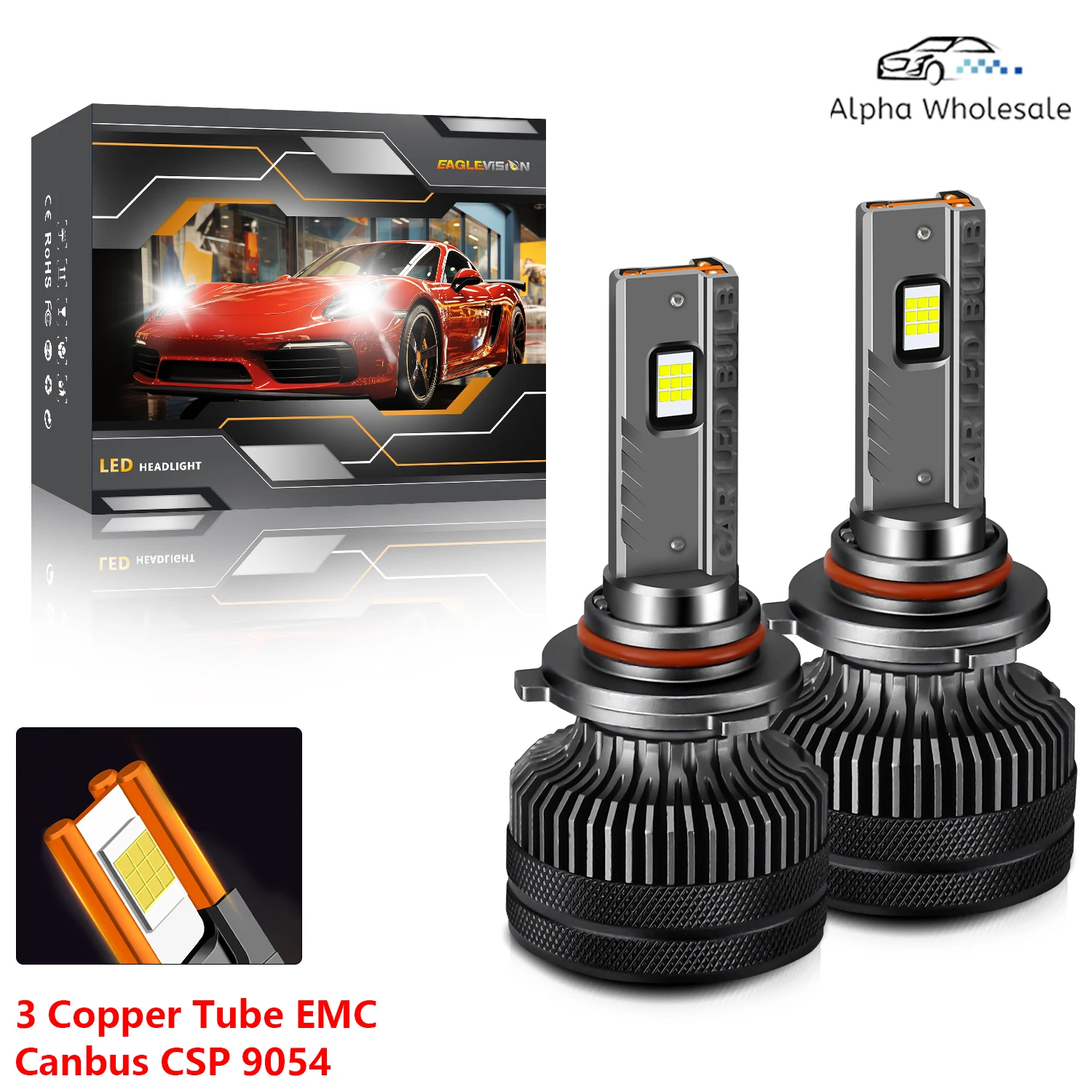 2PCS-Car-Headlight-Bulbs-High-power-headlights-H1-H7-H4-H11-COB-LED-HB3 ...