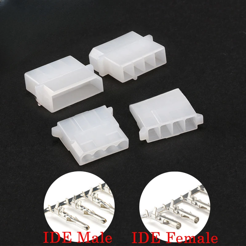 10-Sets-ATX-EPS-Molex-5-08-Mm-4-Pin-Male-Female-Power-Connector-Housing ...