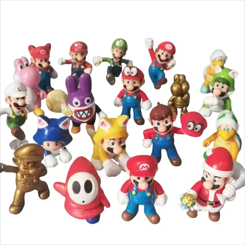 Genuine-SuperMario-Bros-Cartoon-Figure-Cute-Red-Mushroom-Luigi-Marios ...