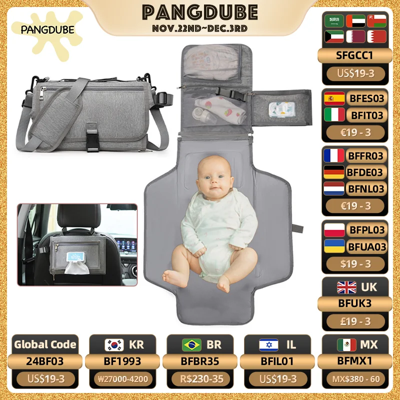 PANGDUBE-Portable-Baby-Changer-Mat-Babies-Diaper-Changer-Pad-Diaper ...