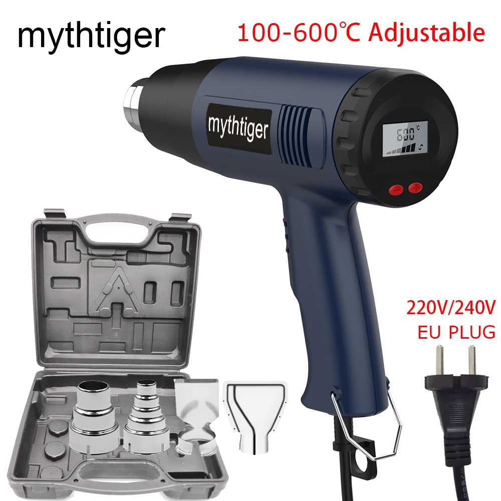 Heat-Gun-With-Carry-BOX-LCD-Display-Professional-Thermal-blower-hot-air ...