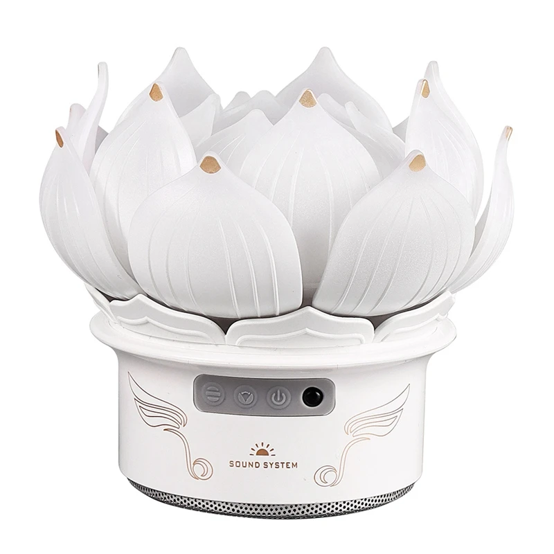 TOP Lotus Flower Night Light USB Interface 7 Colors Bluetooth Speaker ...