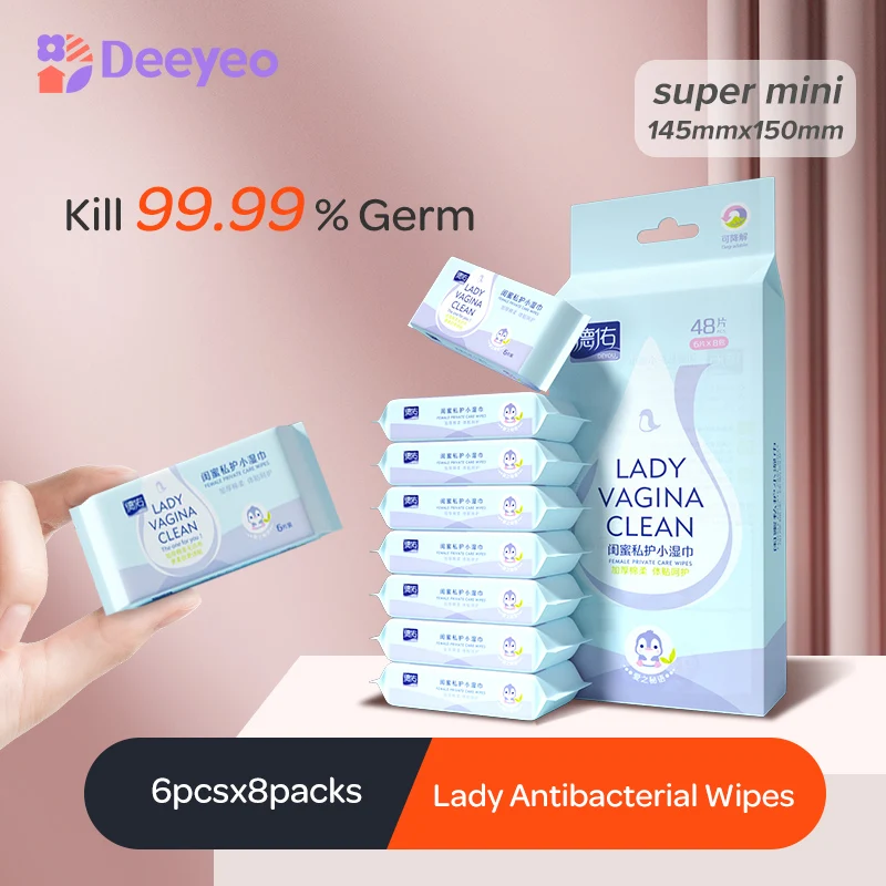 Deeyeo-Lady-Antibacterial-Wipes-Mini-Clean-Wet-Tissues-Portable ...