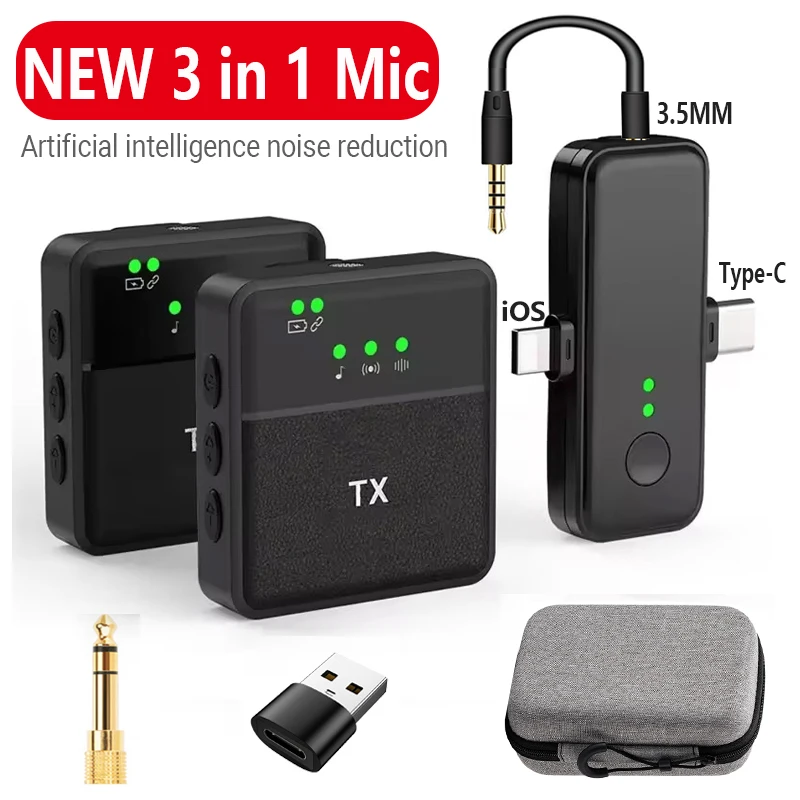 Wireless-Lavalier-Microphone-For-Camera-Phone-computer-Live-Audio-Video ...