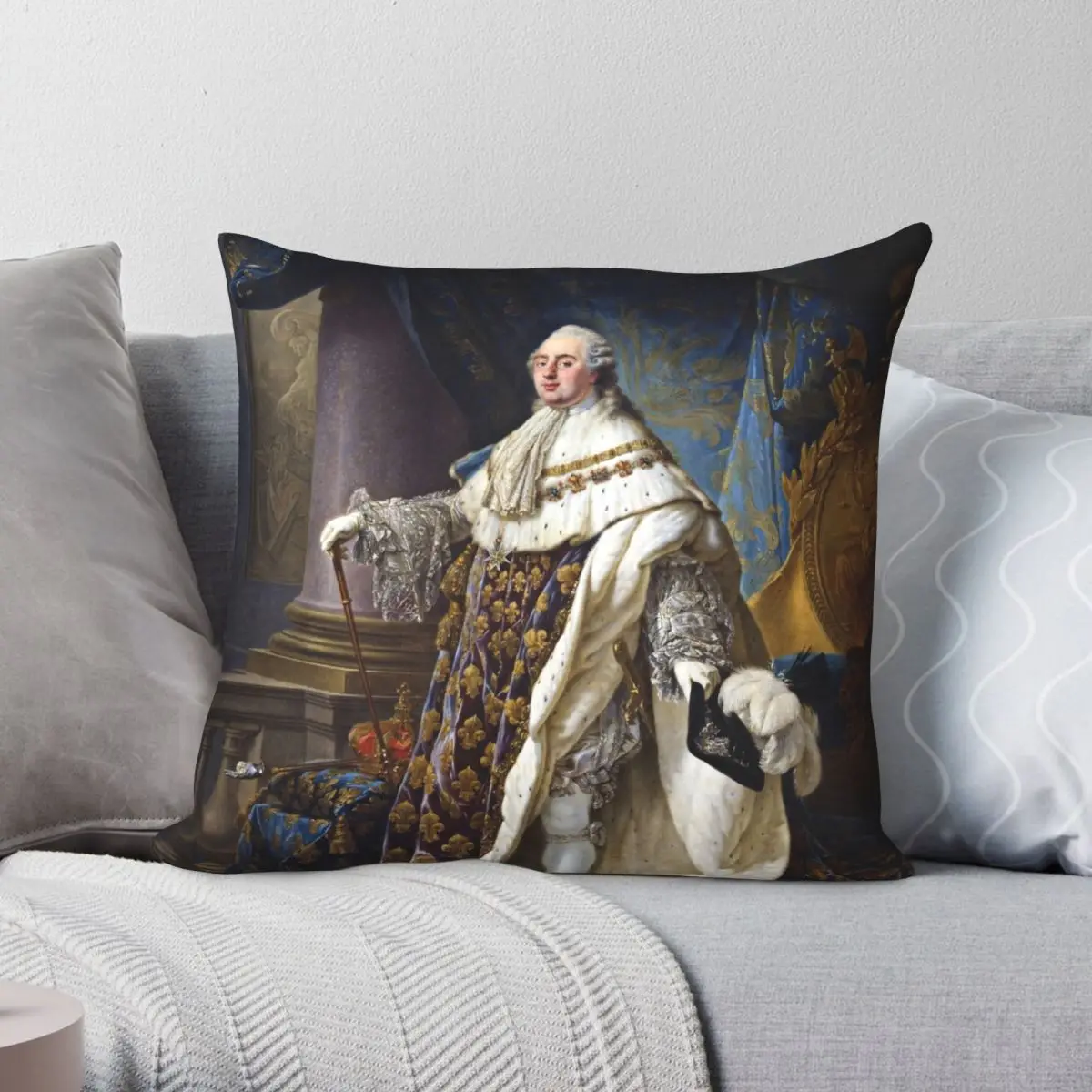 Louis-XVI-Of-France-Painting-Pillowcase-Polyester-Linen-Velvet-Printed ...