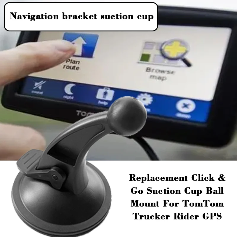 Black-Suction-Cup-Mount-Bracket-For-Tomtom-GPS-Navigator-Handheld-GPS ...