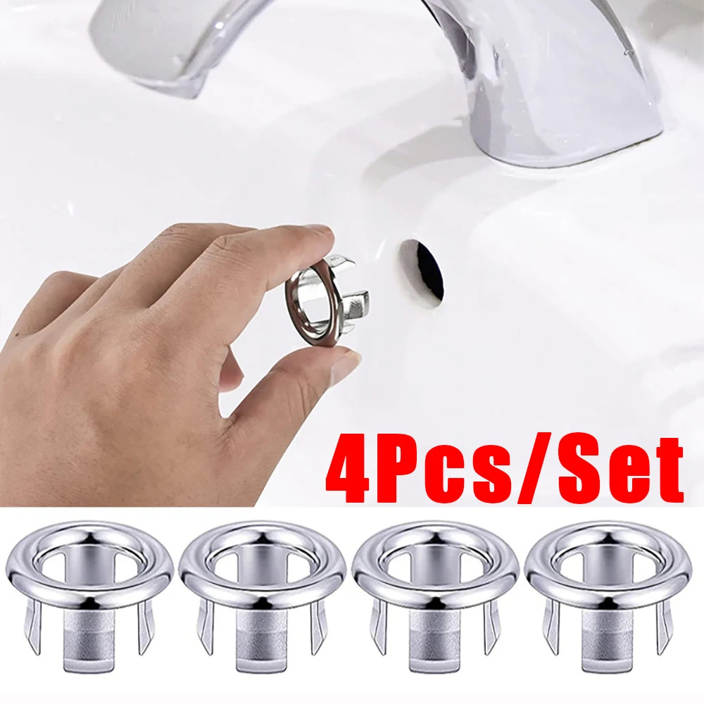 4-1Pcs-Bathroom-Basin-Faucet-Sink-Overflow-Cover-Replacement-Hole-Cover ...