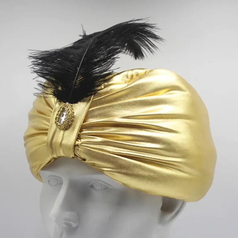 Arab-Pleated-Turban-Indian-Pleated-Cap-Men-Sultan-Costume-Headwear ...