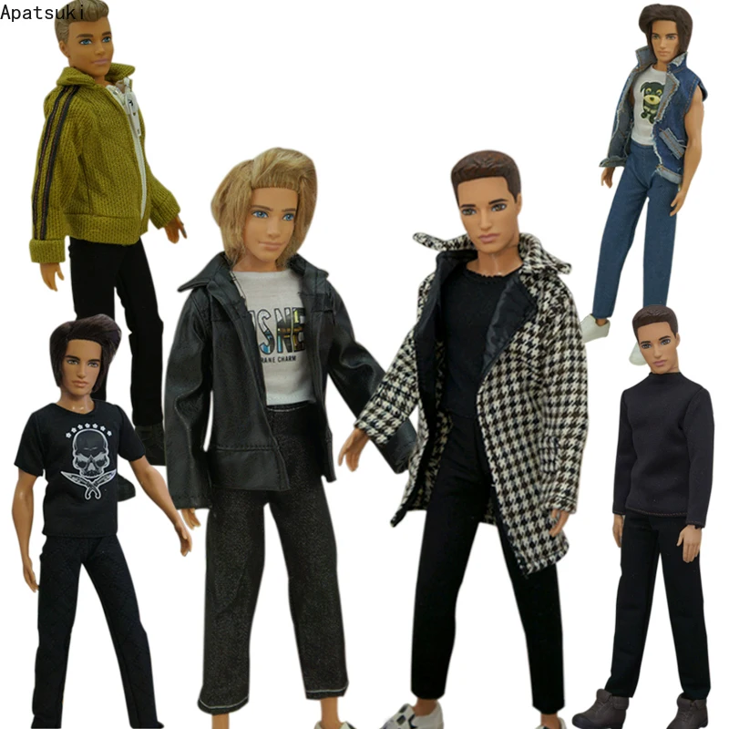 Fashion-Doll-Clothes-For-Ken-Boy-Doll-Coat-Shirt-Trousers-Pants-For ...