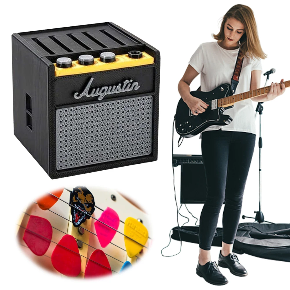 Plectrum-Holder-3D-Printed-Amp-Speaker-Guitar-Pick-Holder-Box-Organizer ...