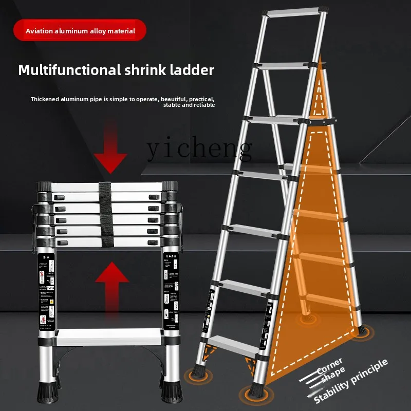 LX Small Household Telescopic Ladder Multi-functional Folding Ladder ...