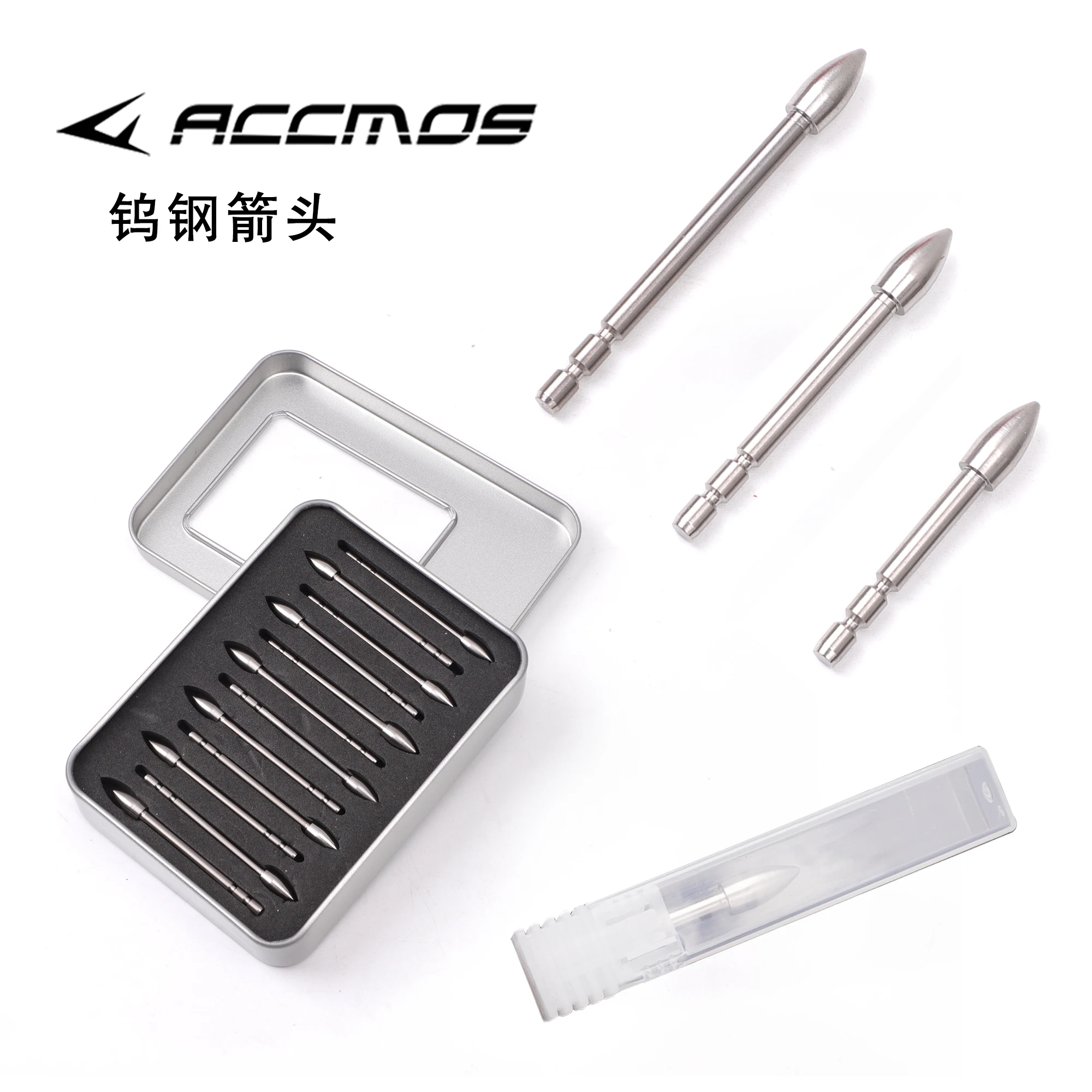 12pcs-ID3-2mm-Tungsten-Arrow-Head-Insert-Arrow-Point-100-120-140-Grains ...