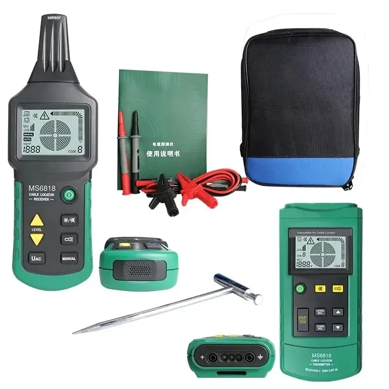 MS6818 Professional Cable Tester 30-400V AC/DC Metal Pipe Locator Wall ...