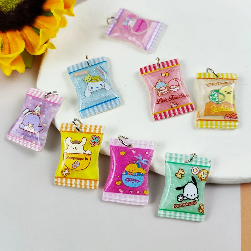 ApeUr 20pcs/pack Mini Candy Snack Resin Charms Earring Keychain ...