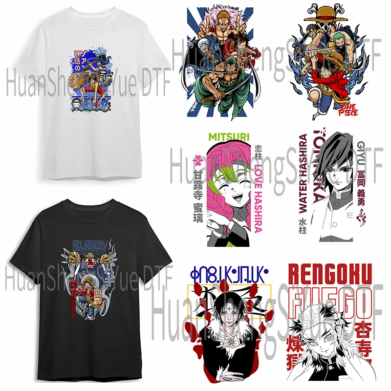 Japanese-Anime-Pattern-Lroning-Sticker-Clothes-DTF-Fashion-T-shirt ...