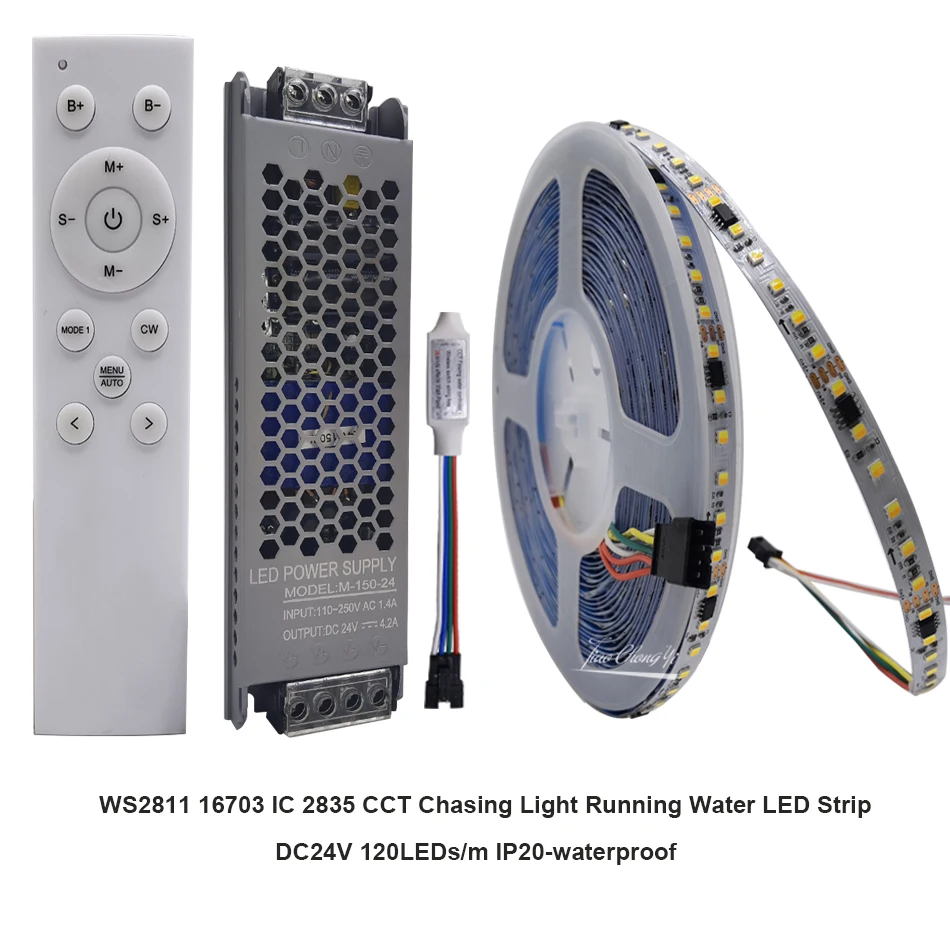 DC24V-WS2811-2835-CCT-Chasing-Light-Running-Water-LED-Strip-120Leds-m ...