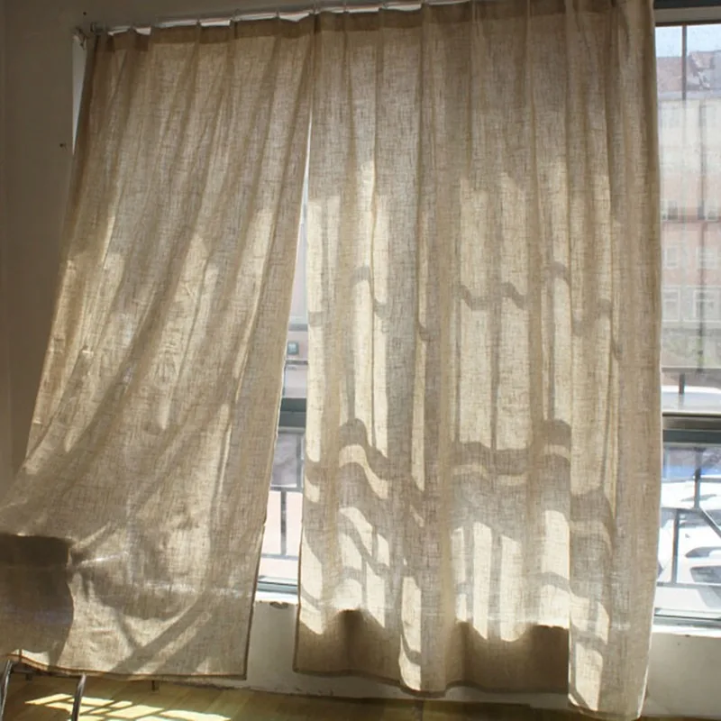 Linen-Semi-Sheer-Curtains-Light-Filtering-Drape-for-Living-Room ...