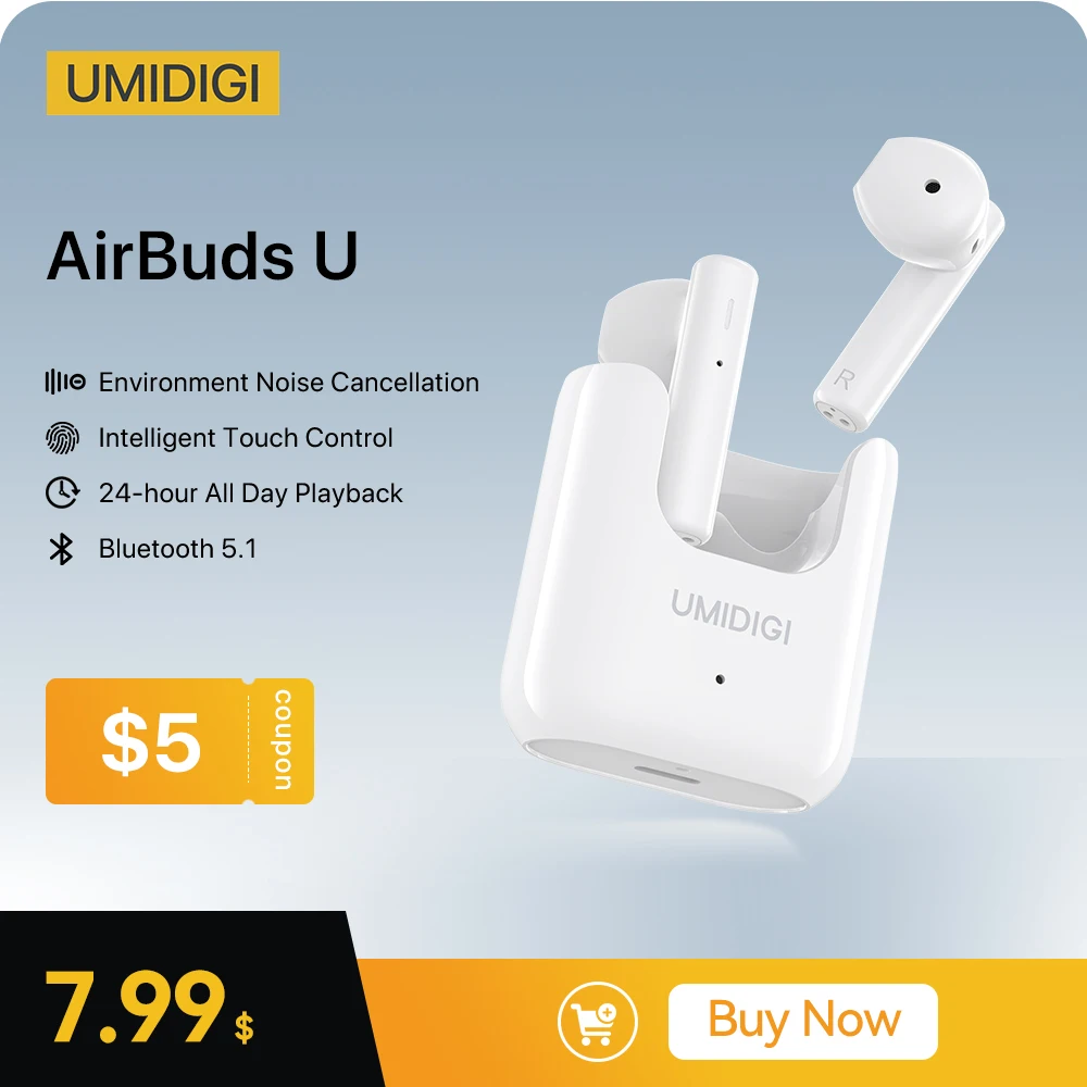 UMIDIGI-AirBuds-U-Earphone-bluetooth-5-1-Wireless-Headphones-Sport-TWS ...