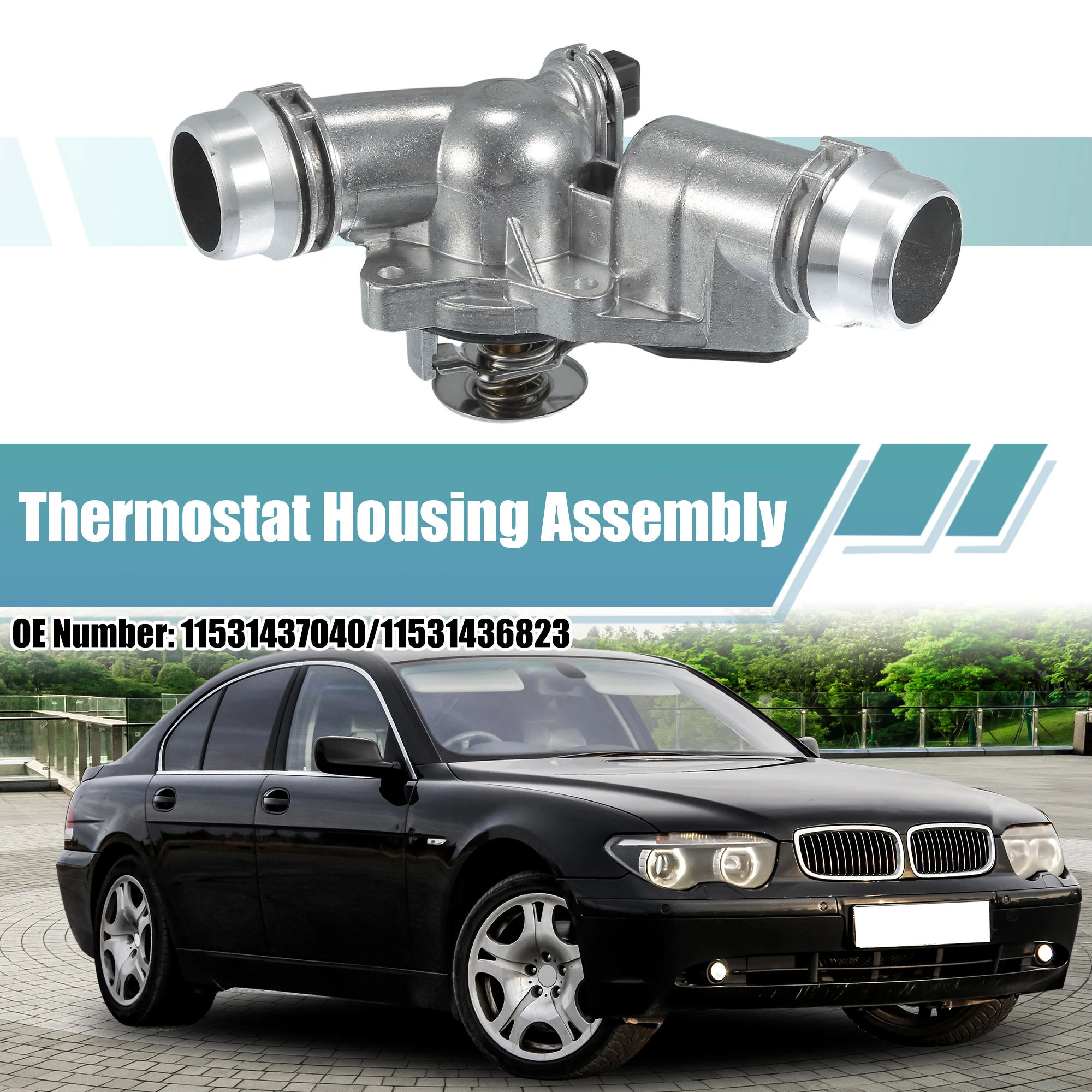 X-Autohaux-Auto-Engine-Coolant-Thermostat-Housing-Assembly-11531437040 ...