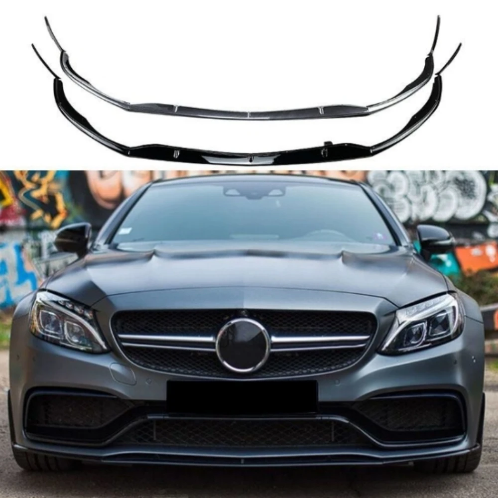 Front Bumper Spoiler Front Lip Blade For Mercedes Benz W205 C205 S205 ...