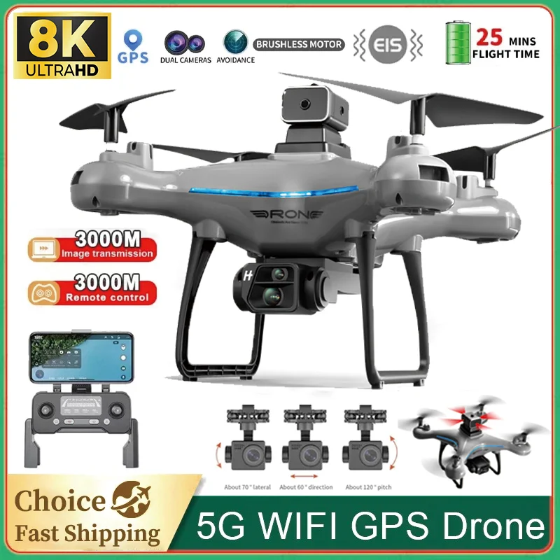 KY102 Mini Drone Profissional, Fotografia Aérea, 8K HD Dual Camera ...