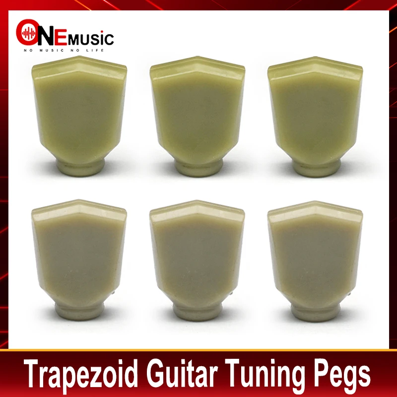 6Pcs-Jade-Green-Retro-Trapezoid-Plastic-Guitar-Tuning-Peg-Tuners ...