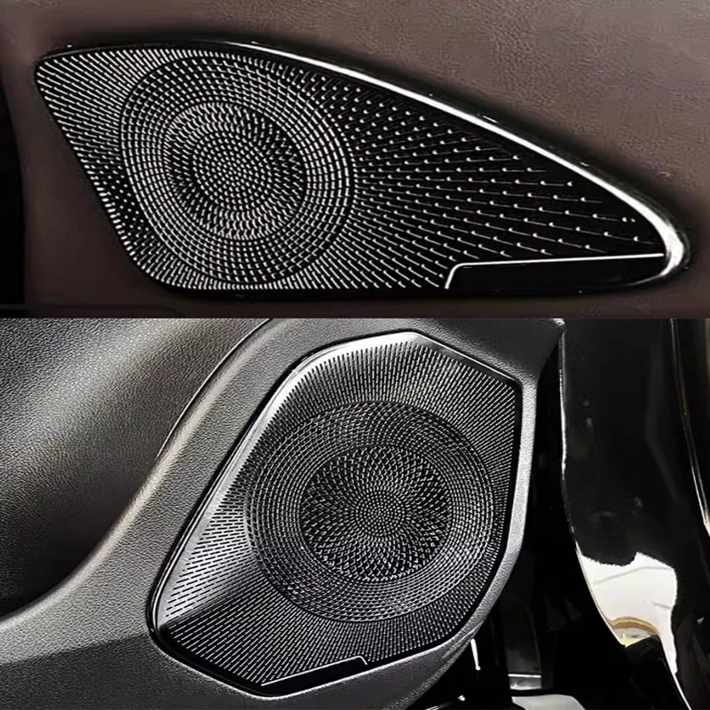 Car Door Loudspeaker Sound Chrome Speaker Cover Trim Frame Sticker ...