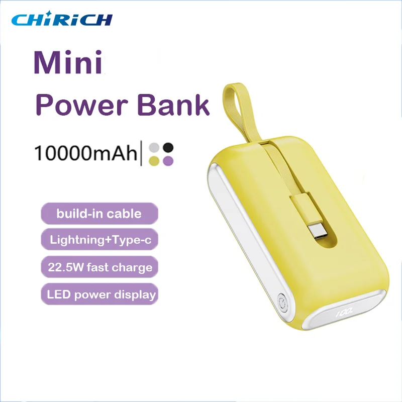 Portable-Power-Bank-10000mAh-22-5W-Fast-Charger-Powerbank-With-Cable ...