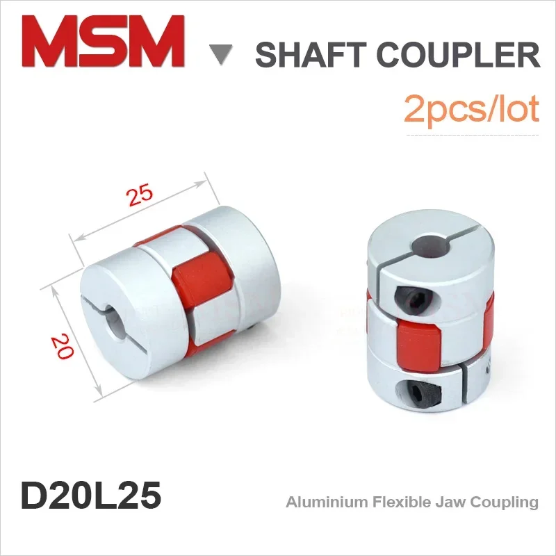 2pcs-MSM-Shaft-Couplers-D20L25-Flexible-Rubber-Jaw-Motor-Connector-5mm ...