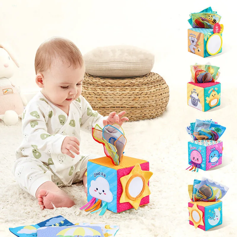 Baby Magic Tissue Box Toy Toddlers Sensory Toy Montessori Boxes Baby ...