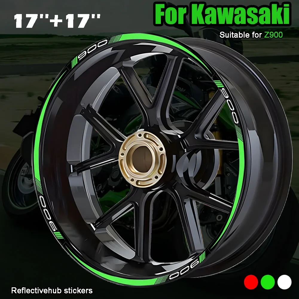 For-Kawasaki-Z-900-Z900-17inch-Motorcycle-Wheel-Rim-Stickers-Reflective ...