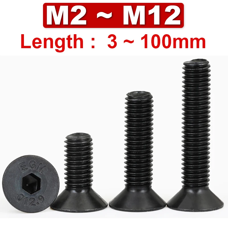 12-9-Grade-Black-Countersunk-Head-Hexagon-Socket-Screws-DIN7991-SCM435 ...