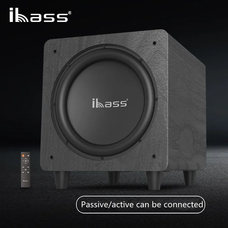 300W High Power Heavy Bass 10 Inch Wooden Active Subwoofer Active TV ...