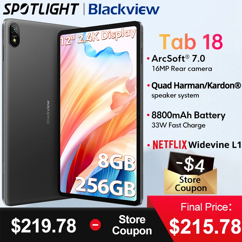 World-Premiere-12-inch-Blackview-Tab-18-Tablet-8GB-12GB-256GB-16MP-2-4K ...