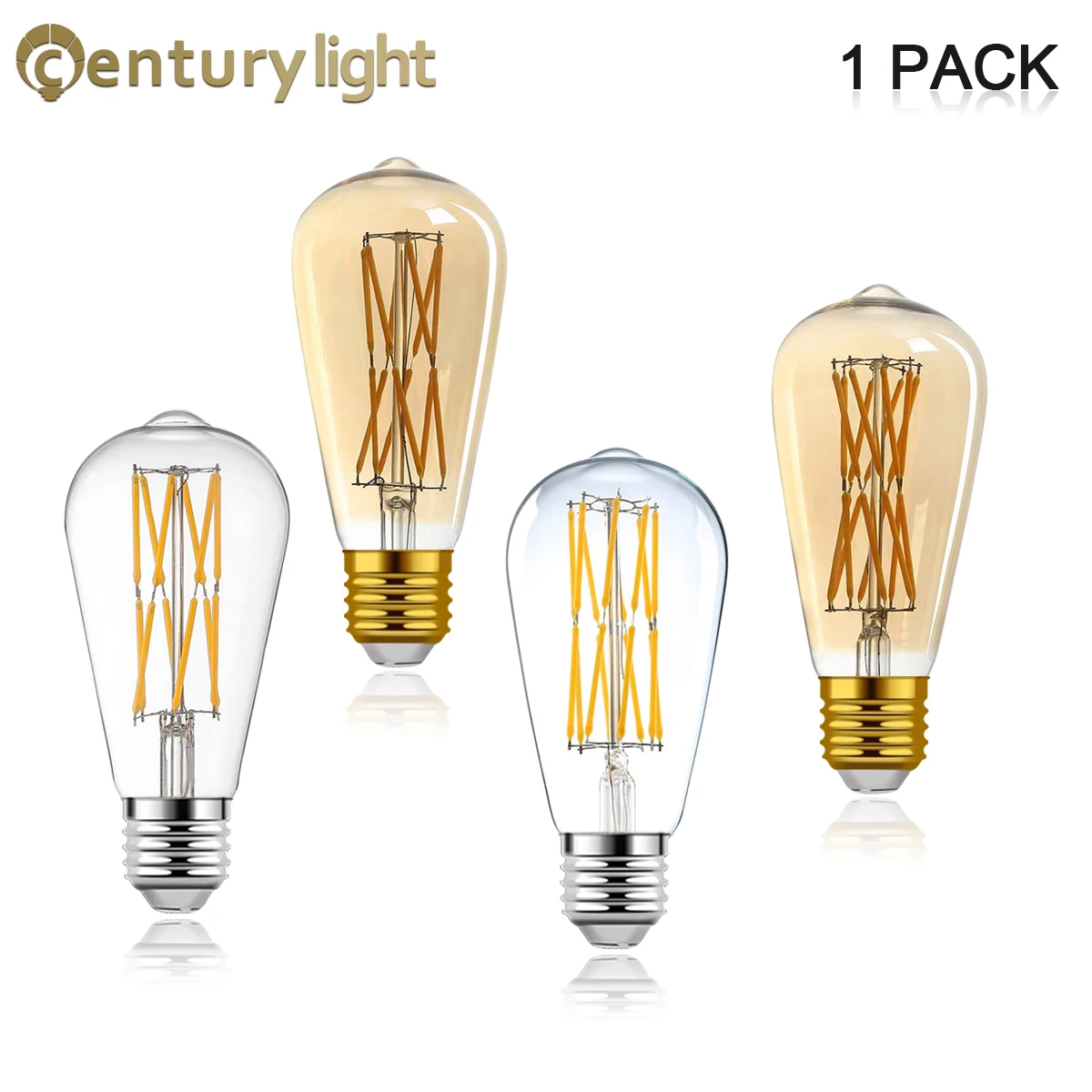 Edison-LED-Filament-Light-Bulb-E27-Screw-Socket-ST64-12W-16W-Warm-White ...