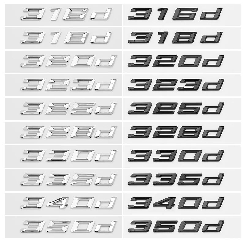 3d-ABS-Car-Letters-For-BMW-318d-320d-323d-325d-328d-330d-335d-340d-350d ...
