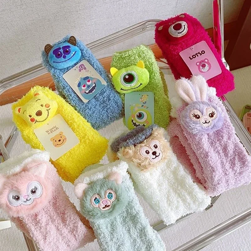 Disney-Toy-Story-Lotso-Coral-Fleece-Socks-Girls-Cartoon-Stitch-Duffy ...
