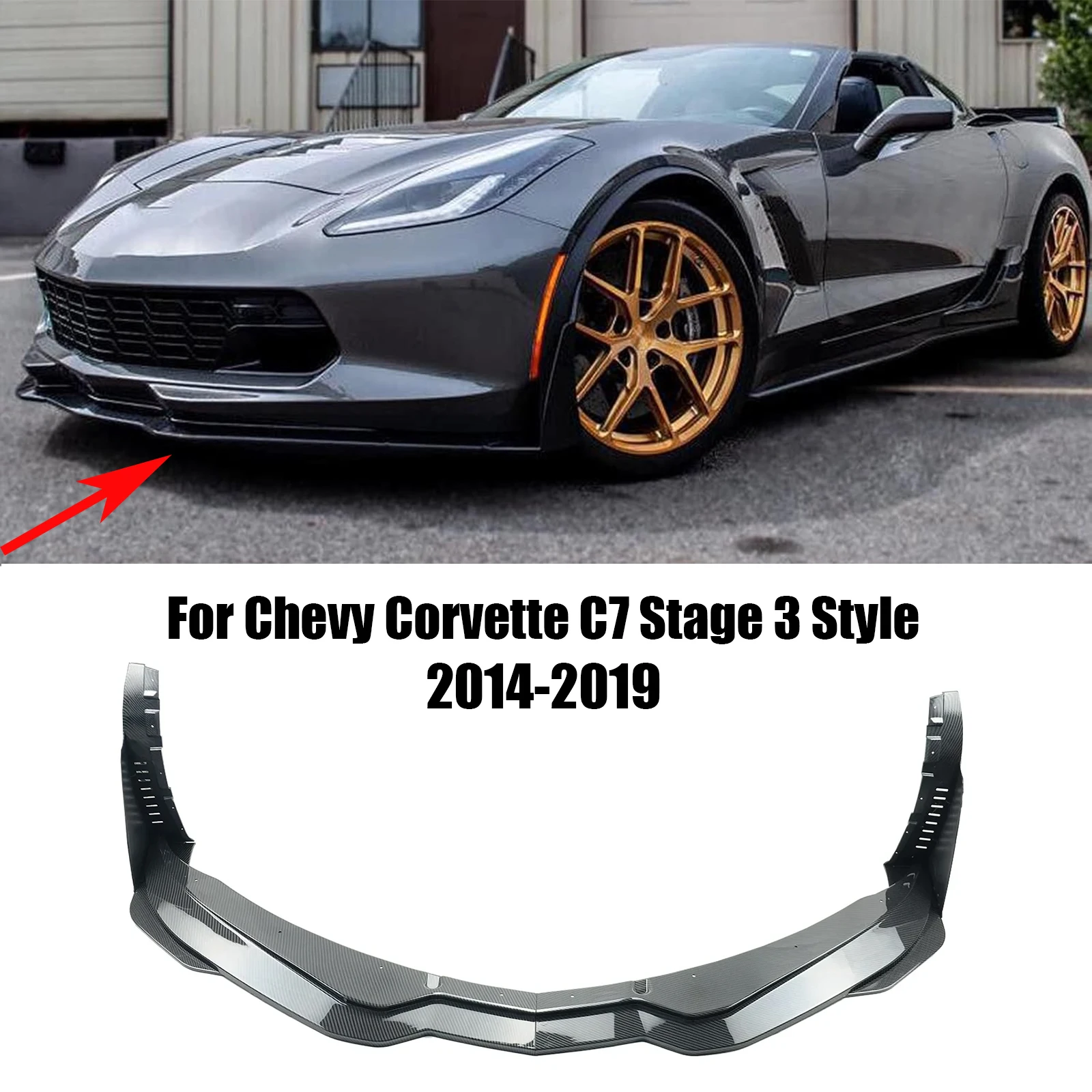 For 2014-2019 Chevy Corvette C7 Z06 Stingray Z51 Stage 3 Style Car ...