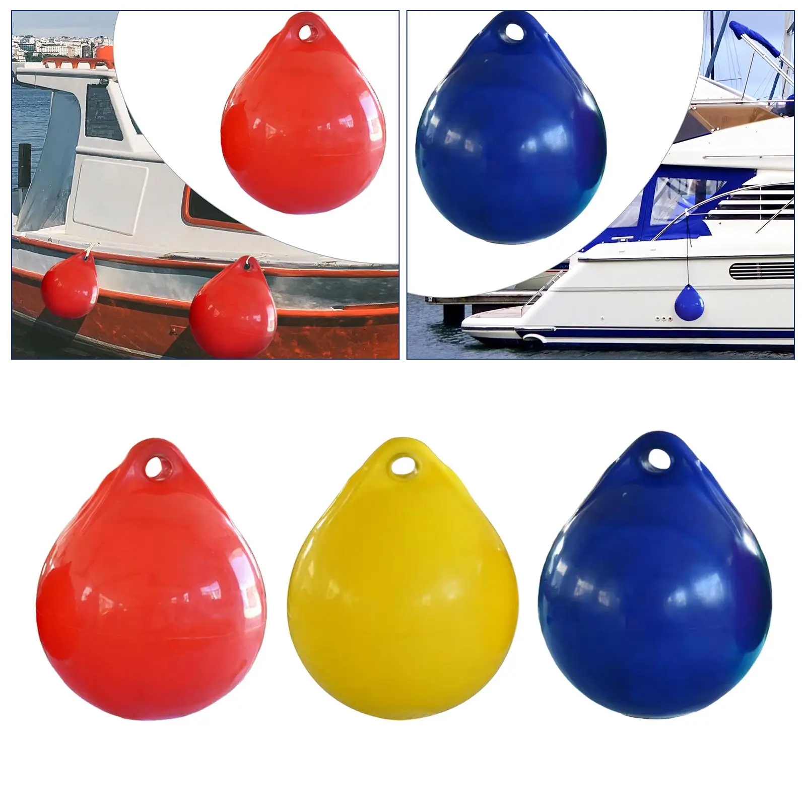 Yellow-Boat-Fender-Ball-Dock-Bumper-Marine-Mooring-Buoy-UV-protection ...