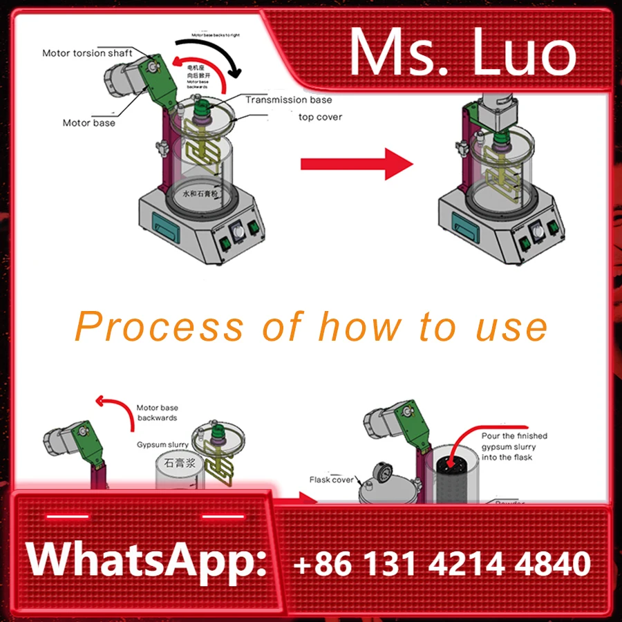 Mini Vacuum Mixer for 4"*10" Flask Mixing Machine for Investment Powder ...