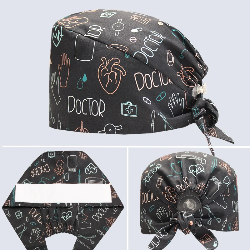 Unisex-Scrub-Caps-No-Fading-Medical-Nursing-Hats-Beauty-Salon-Hat-with ...