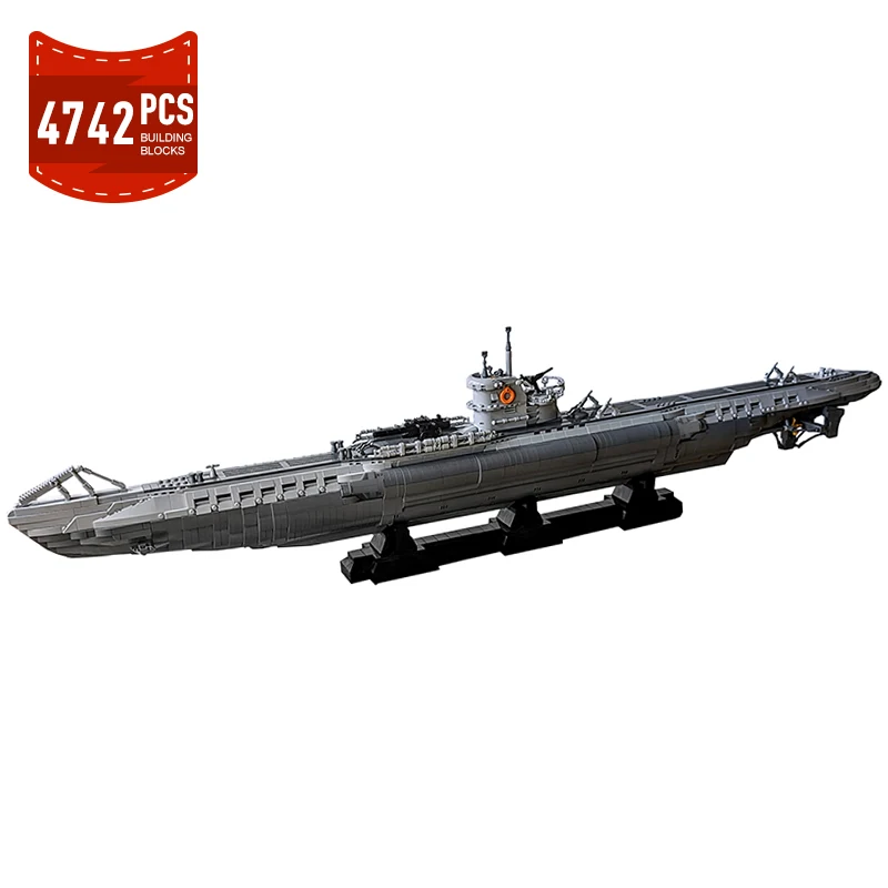 MOC-Military-Weapon-U-Boat-Type-VIIC-Submarine-Warships-Model-Building ...