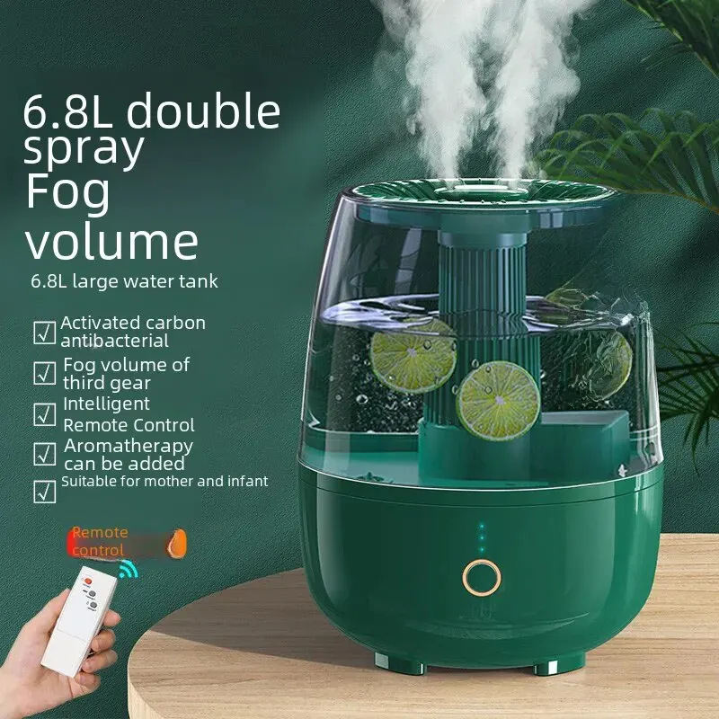 Mini Desktop Humidifier Large Fog Volume Double Spray Bedroom Silent ...