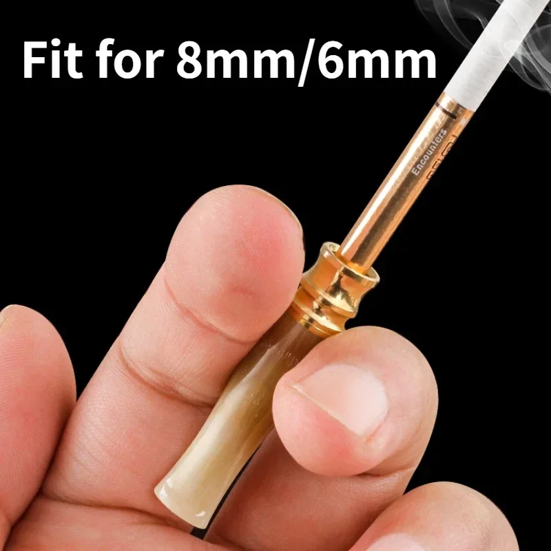 Mini horn cigarette holder fine multipurpose Reduce Tar Mouthpiece for ...